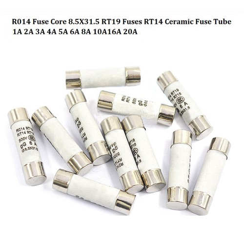 R014 Fuse Core 8.5X31.5 RT19 Fuses RT14 Ceramic Fuse Tube 1A 2A 3A 4A ...