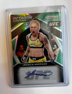 2021 Panini Prizm UFC Jessica Andrade Octagon Signatures Green #OS-JAD ...