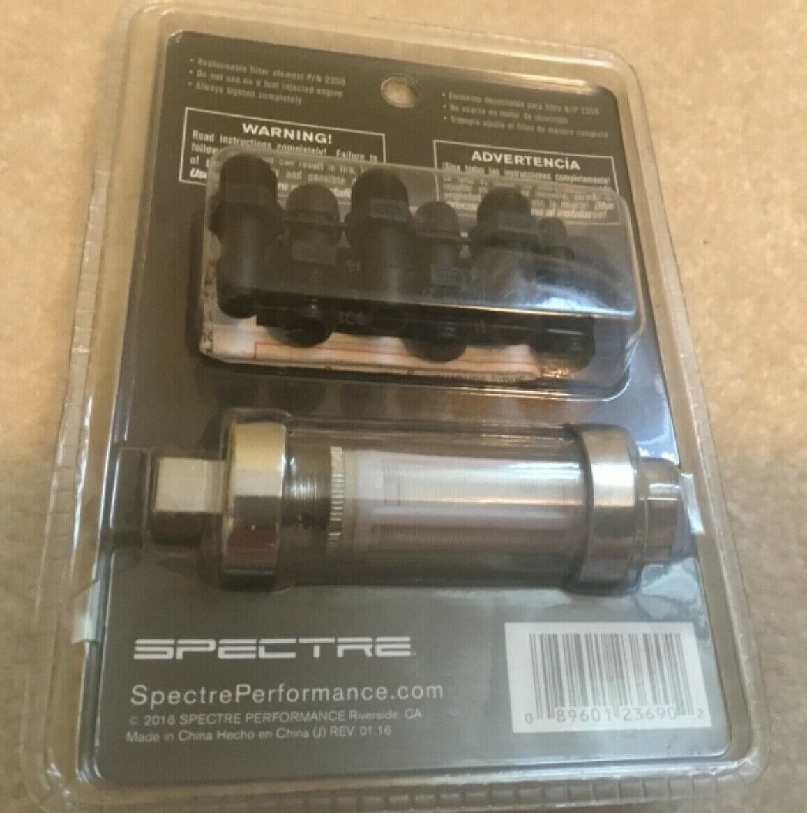 NEW SPECTRE PERFORMANCE Universal Fuel Filter - 2369 - 1/4" , 5/16" , 3 ...