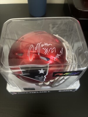 JC Jackson Signed Auto Patriots Speed Mini Helmet Beckett COA | eBay