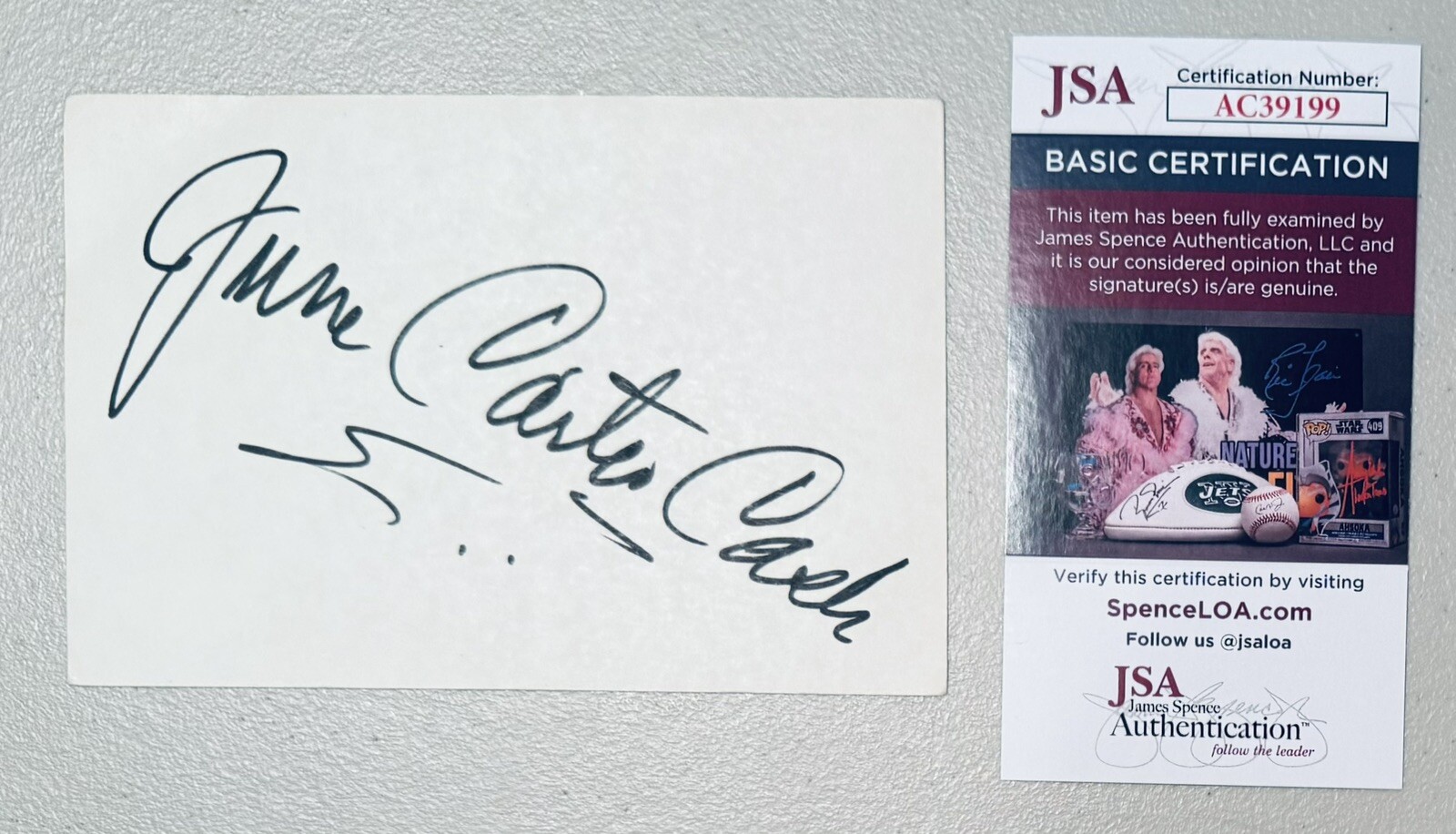 June Carter Cash Signed Autographed 4x6 Card JSA Certified Johnny | eBay