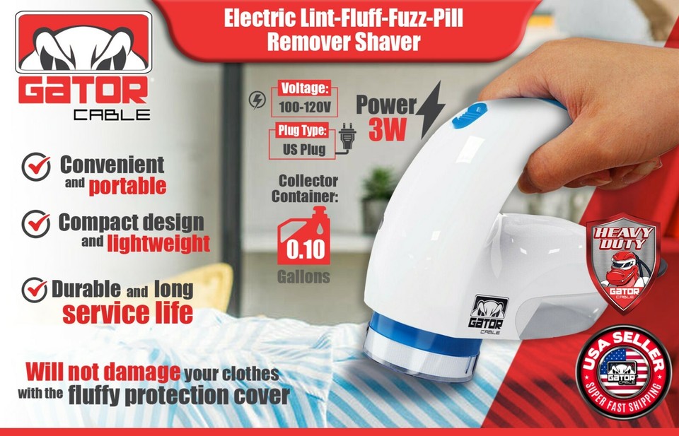 Lint Pill Fluff Fuzz Remover Shaver Electric Clothes Fabrics Sweater ...