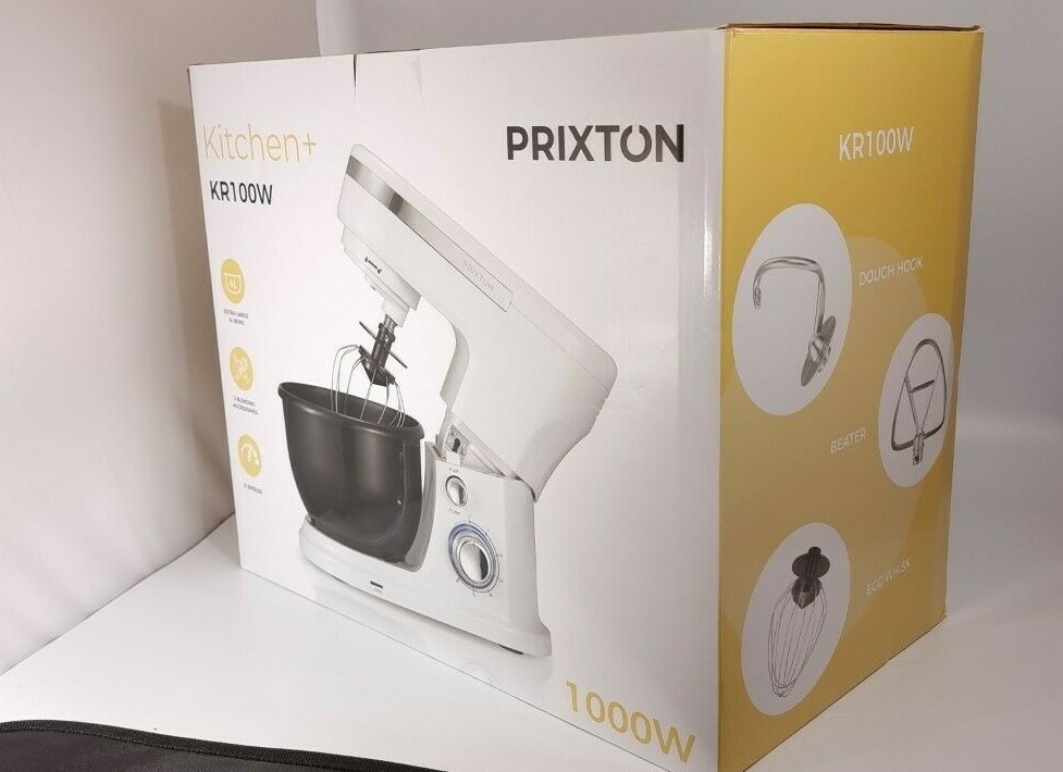 Prixton 1000W Mini Food Stand Mixer 4L Plastic Mixing Bowl 6 Speeds ...