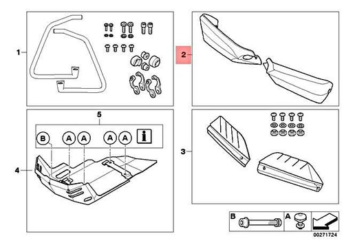 Genuine BMW K70 K72 0228 0B11 0B21 Set Hand Protection Large ...