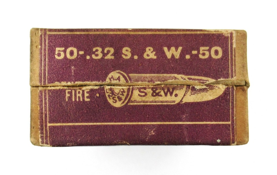 Vintage .32 Smith & Wesson CF Black Powder Ammo Box by Robin Hood ...