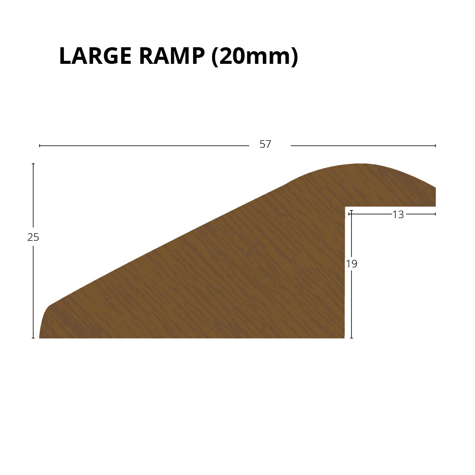 Solid Oak Ramp Reducer Threshold Door Bar for Wood to Tiles & Vinyl ...