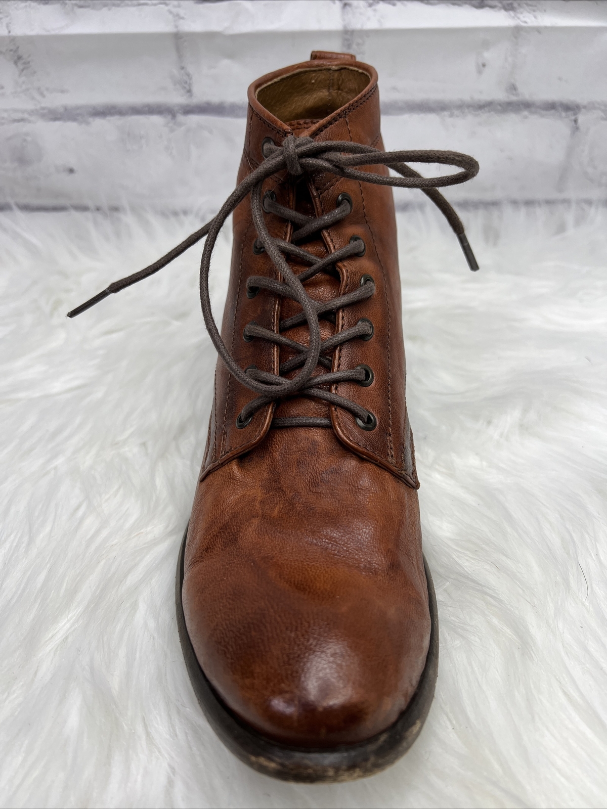 Amputee Right Foot Only Frye Lace Up Combat Brown Lea… - Gem
