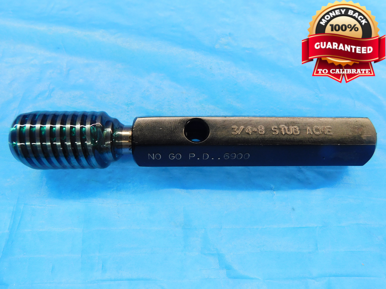 3/4 8 STUB ACME DOUBLE LEAD SET THREAD PLUG GAGE .75 NO GO ONLY P.D ...