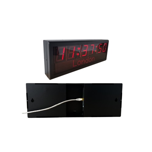 Synchronized NTP PoE Clock, 2.3" x 6 Digit, World Time Zone, Metal ...