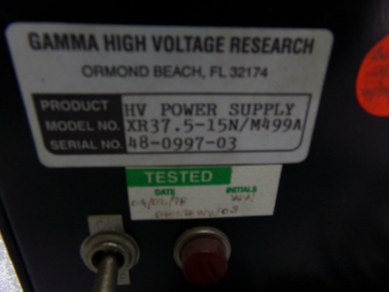 Gamma High Voltage Research XR37.5-15N/M499A HV Power Supply | eBay
