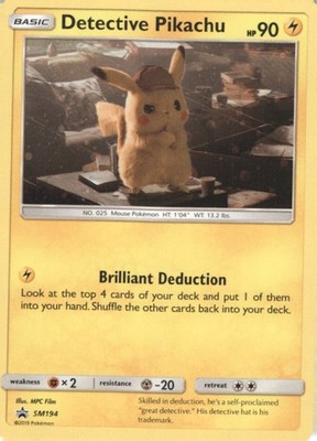 Pokemon Detective Pikachu SM195 Black Star Prom Holo Sun & Moon | eBay ...