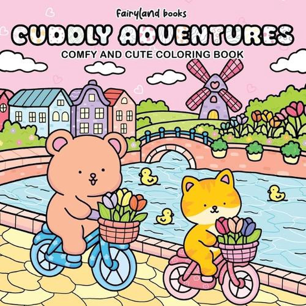 Cuddly Adventures : Coloring Book for Adults and Teens by Books ...