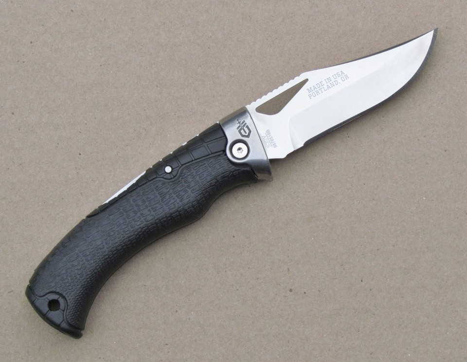 Large Vintage GERBER USA GATOR PREMIUM S30V Folding Hunting Knife ...