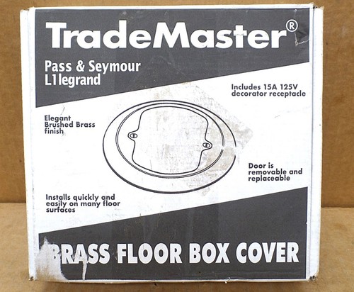 LEGRAND TM1542TRFM PASS & SEYMOUR SLATER 1 GANG FLOOR BOX ROUND COVER ...