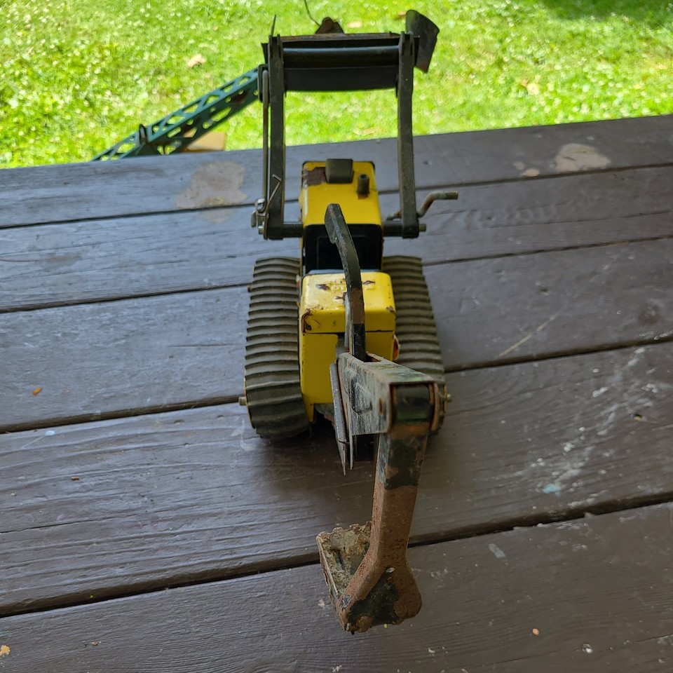 Vintage Tonka Yellow Trencher Backhoe Loader Pressed Steel Toy | eBay