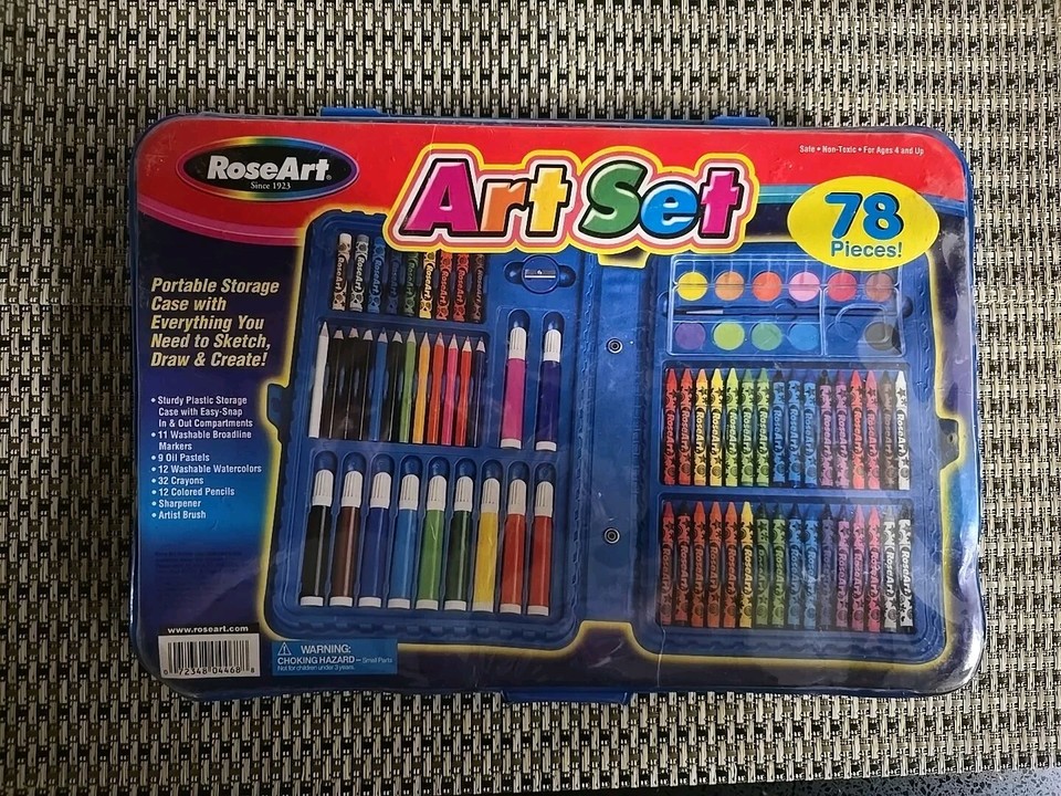 RoseArt 78 Piece Portable Art Set With Storage Case - Used | eBay