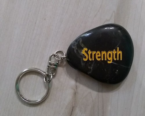 STRENGTH stone/rock keychain = = Perfect gift to show Support = = | eBay