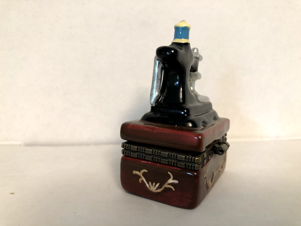 TRINKET BOX CERAMIC SEWING MACHINE | eBay