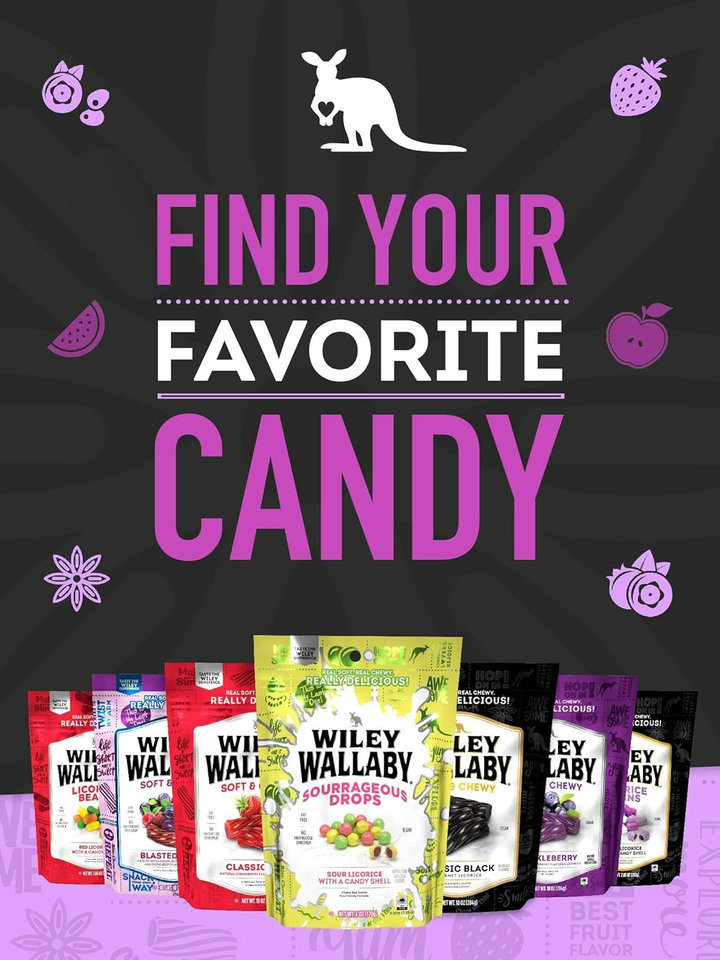 Wiley Wallaby 7.05 Ounce Classic Black Gourmet Australian Style Soft ...