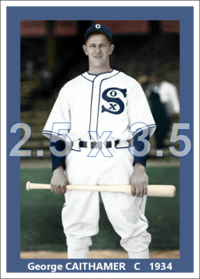 George Caithamer - 1934 Chicago White Sox - choose a size - colorized ...