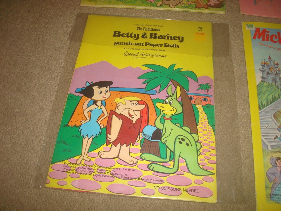 Paper Dolls LOT Mickey Mouse Revue Disney World Flintstones Snow White ...