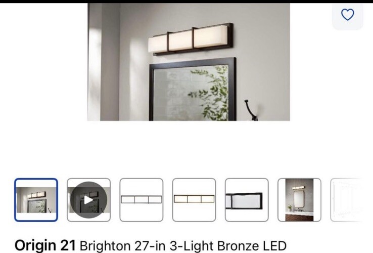 Origin 21 Brighton 27-in 3-Light Bronze LED Modern/Contemporary Vanity ...