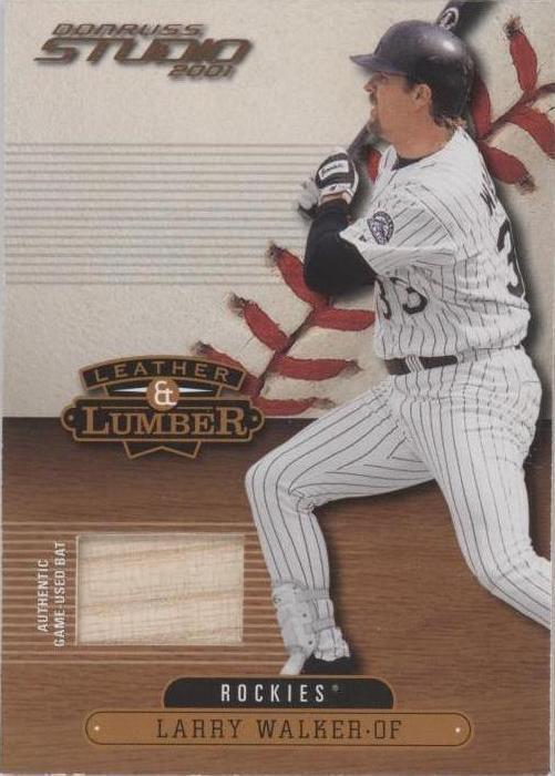2001 Donruss Studio - Leather & Lumber Larry Walker #LL-17 (MEM) for ...