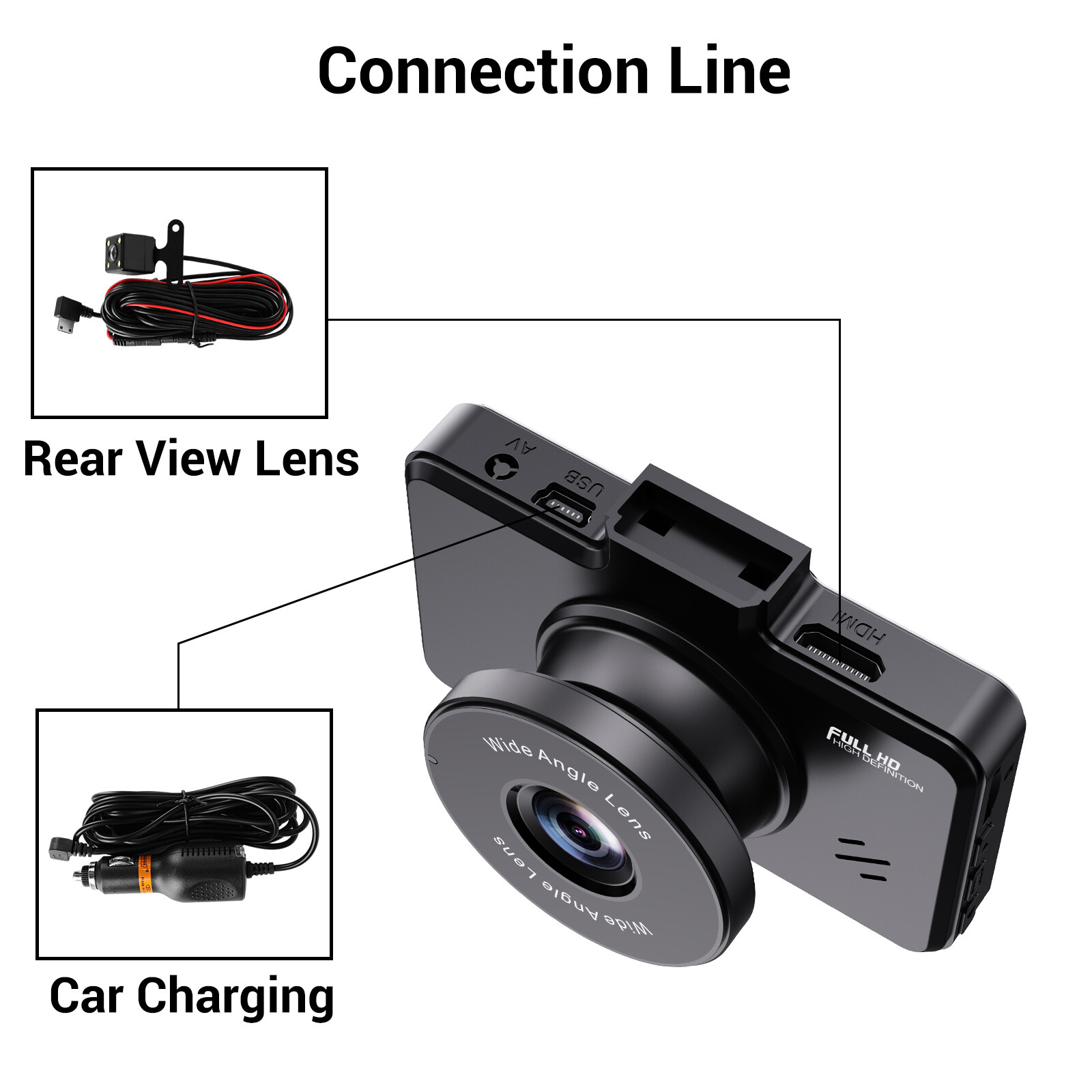 Car HD Micro Dash Cam One Button Plug & Play Camera Video Recorder DVR ...
