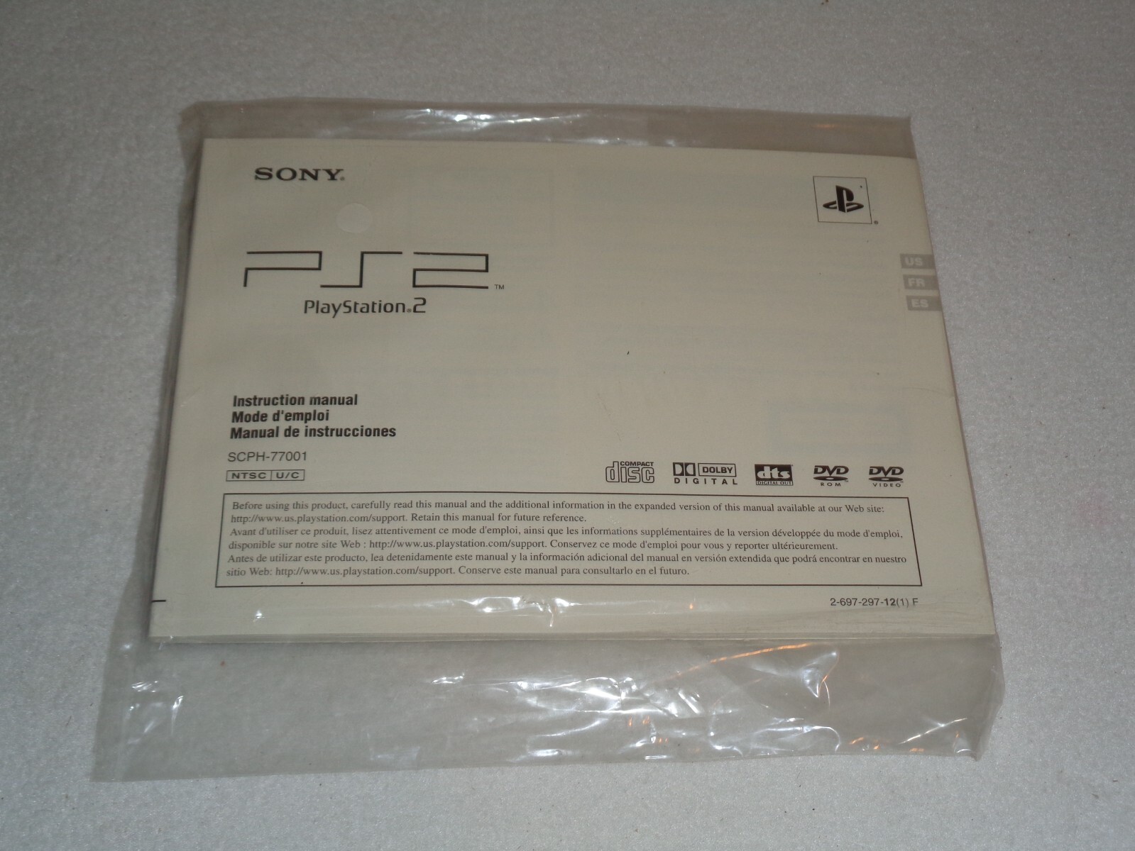 PS2 Sony PlayStation 2 Instruction Manual & Original Papers Sealed in ...
