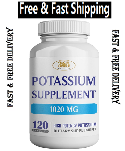 365 Health Potassium Supplement 1020 Mg | Potassium Bicarbonate | Non ...