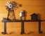 Rustic Country Primitive Windmill Garden Barn Water Tower Hook Farm ...