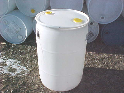 55 gallon Barrel Drum Plastic White barrels drums SHIP ONLY to MN IL ND ...