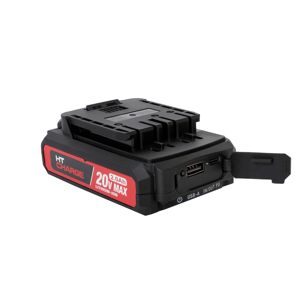 Hyper Tough 20V Max 2.0Ah Lithium-Ion Battery Pack with USB-A and USB-C ...