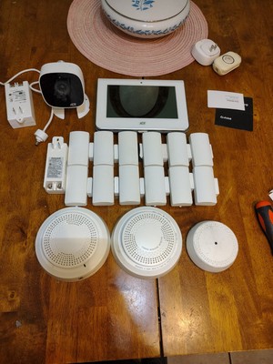 ADT security system with window sensors ,fire alarm ,carbonmonoxide ...