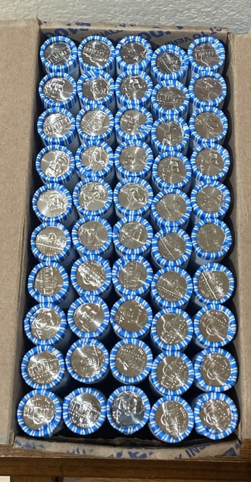 2024 D Jefferson Nickels 2 Rolls $4 face from New Bank Box. | eBay