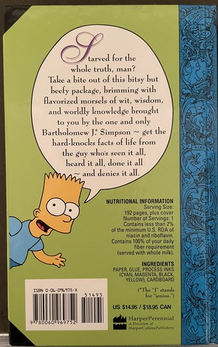 Bart Simpson's Guide To Life, compiled by Matt Groening (Hardcover ...