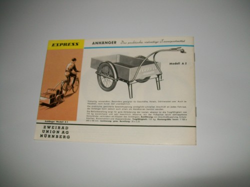 Oldtimer Fahrrad EXPRESS Zweirad Union Nürnberg Heft Prospekt #9 | eBay.de