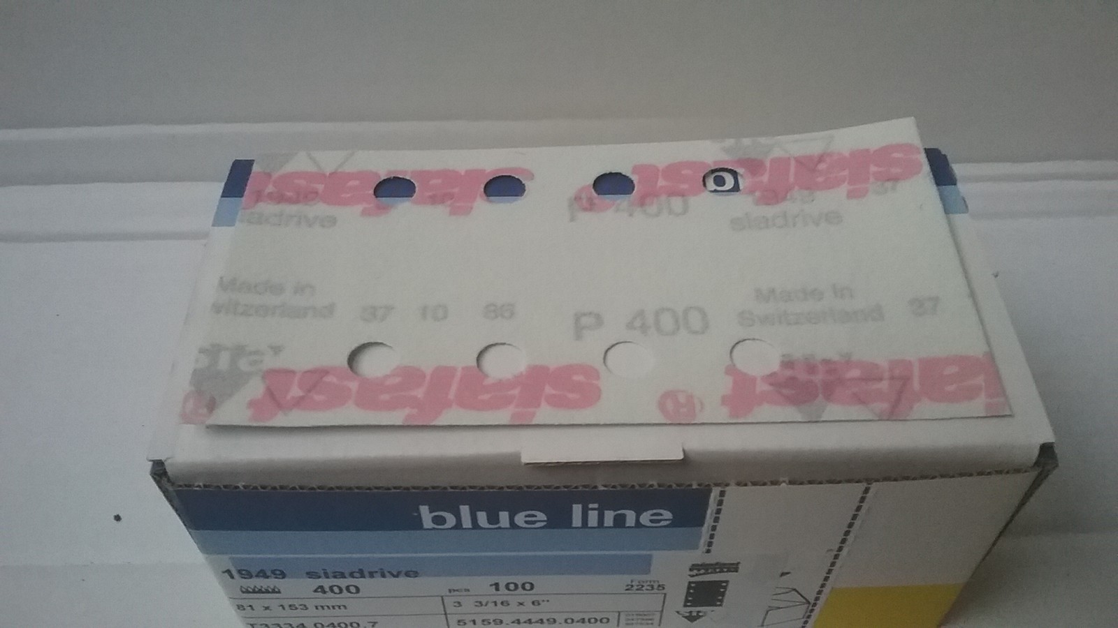 P400 SIA Blue Line SiaDrive 8 hole Strips 81 x 153mm Box (100) SiaFast ...