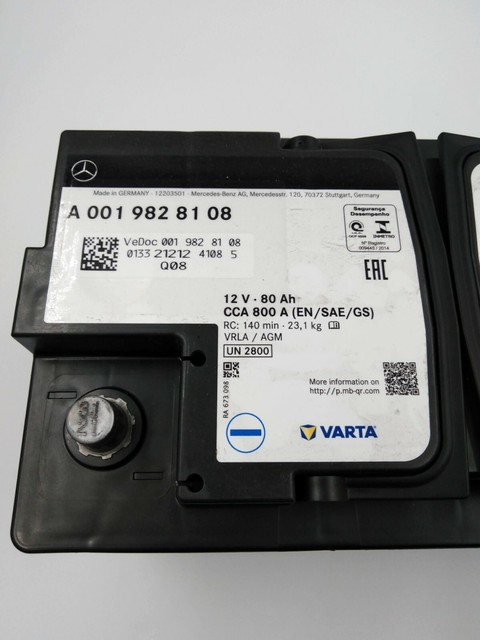 Mercedes-Benz A0019828108 12V 80Ah 800A AGM Batterie online kaufen | eBay