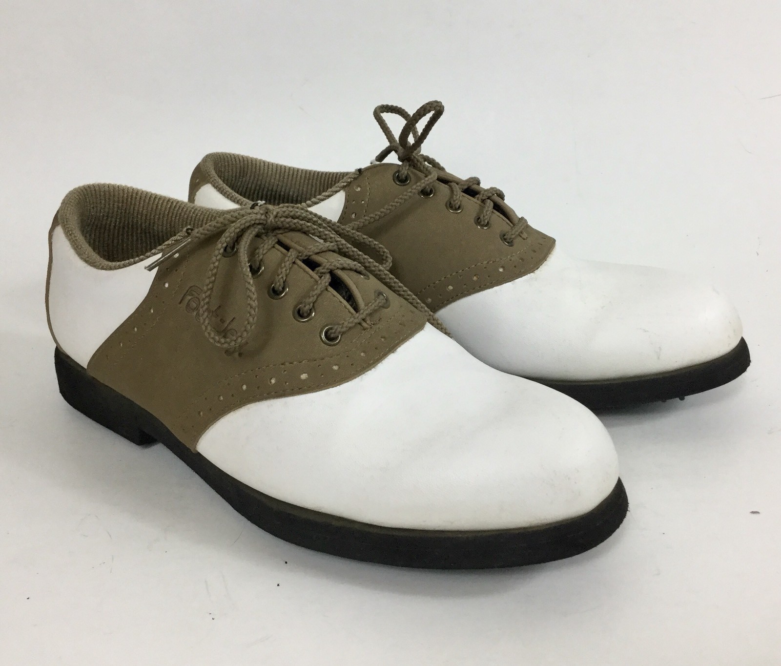 Footjoy Womens 7M Greenjoy White Beige Golf Shoes | eBay