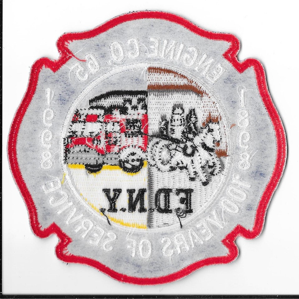 New York Fire Department (FDNY) Engine 65 Centennial Patch V1 | eBay