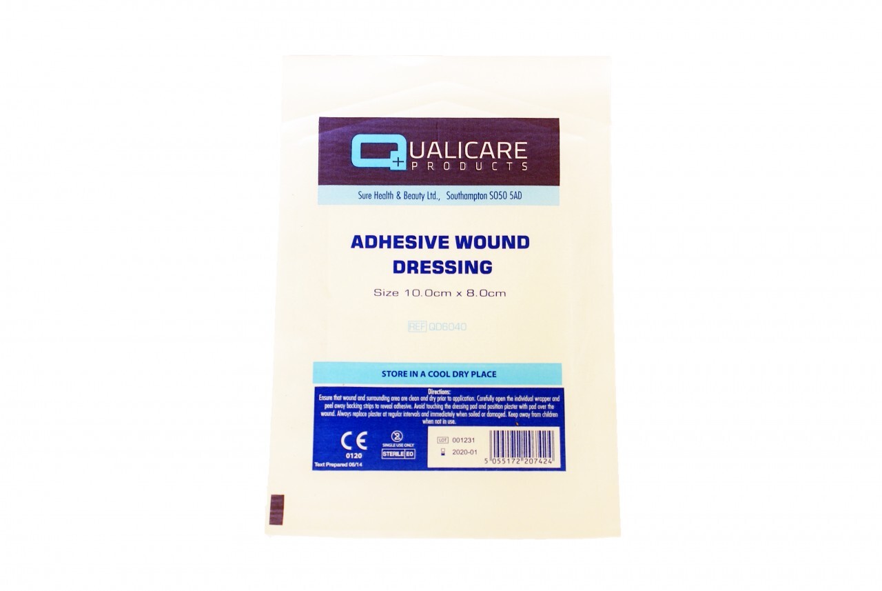 Qualicare Sterile Adhesive Wound Dressing Pad Patch - First Aid Cuts ...