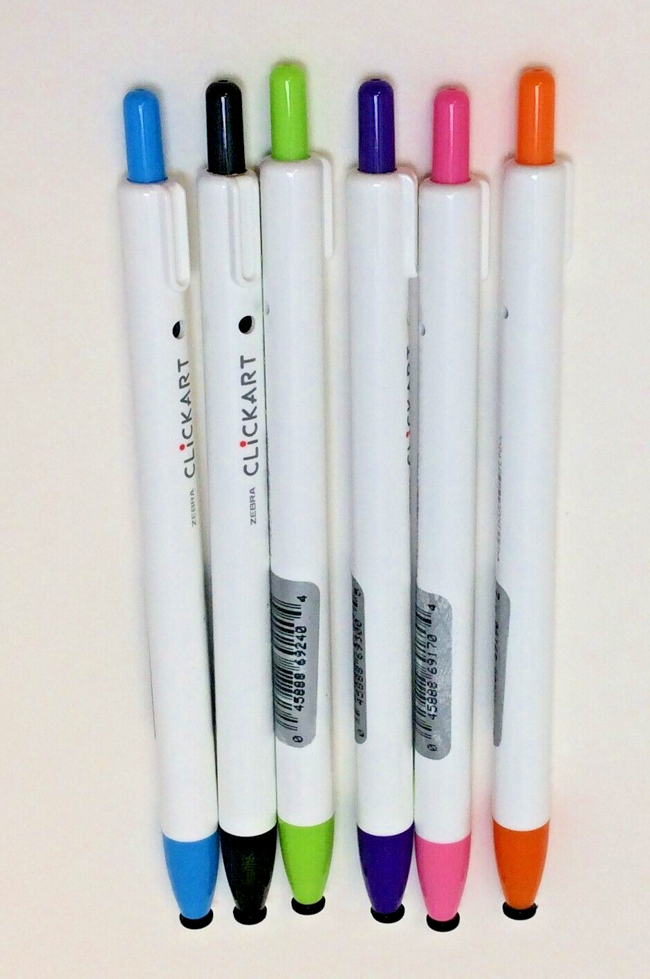 Zebra Clickart Retractable Marker Pens, Lot of 6 Different Colors, Free ...