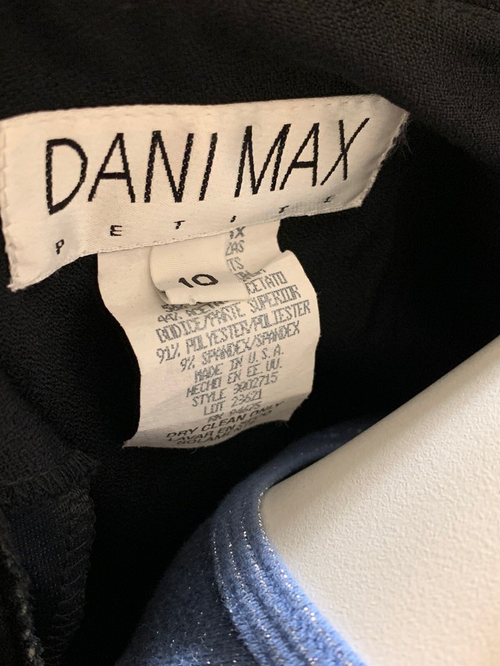 Dani Max Petite Vintage Dark Blue White Blazer Jacket Sz 10 NWT MSRP ...