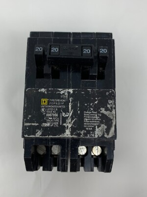 Square D HOMT220220 20/20A 1-2P & 2-1P 120/240V Miniature Circuit ...