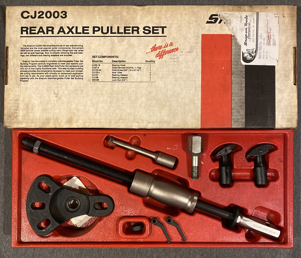 SNAP-ON TOOLS Interchangeable Rear Axle Puller Set CJ2003A W/ Extras | eBay