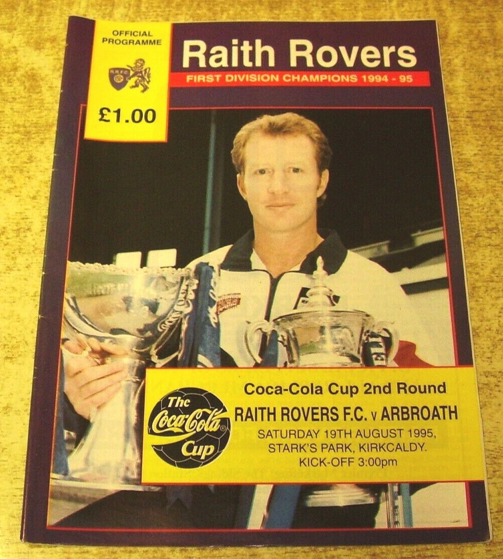 RAITH ROVERS PROGRAMMES 1995/96 | eBay