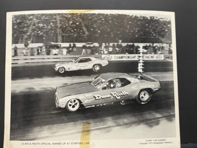 VRHTF NHRA VERY COOL "JIM DUNN" PR SHOT FROM FUNNY CAR SUMMER PR FOLDER ...