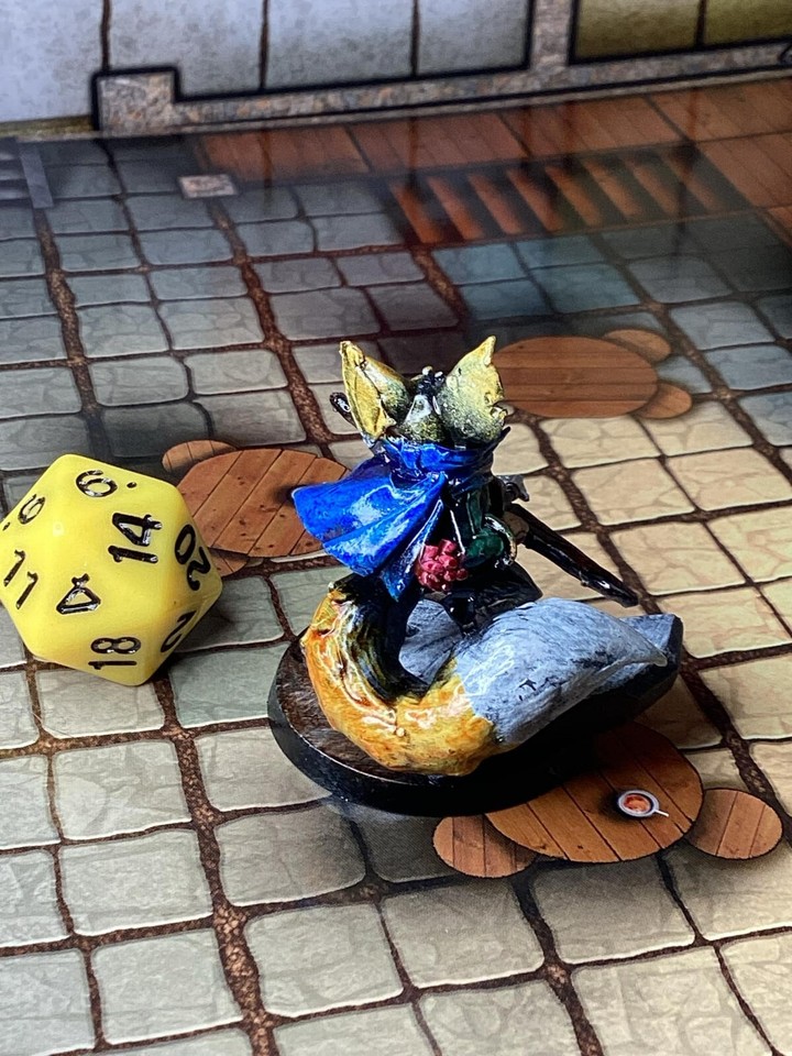 Dungeons and Dragons Pathfinder Rpg Hand Painted Kitsune Ranger Yellow ...