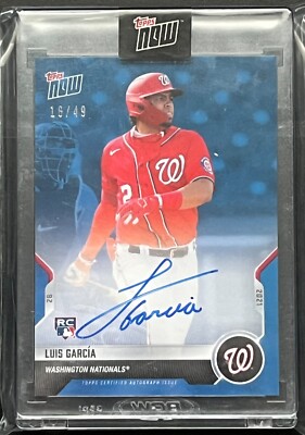 2021 Topps Now Road to Opening Day Luis Garcia *BLUE* Auto /49 | eBay